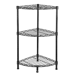 Tesmula 3 Tier Corner Wire Shelf for Kitchen, Bathroom - Holds 200 lbs