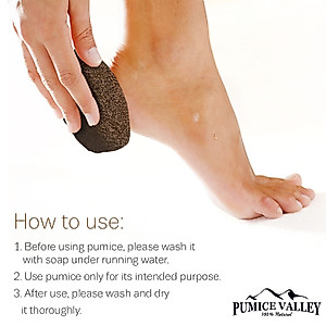 Pumice Stones for Feet - Natural Earth Lava Brown Pack of 2 - Callus Corn Remover for Feet Heels and Palm - Pedicure Exfoliation Tool - Dry Dead Skin Scrubber - Health Foot Care