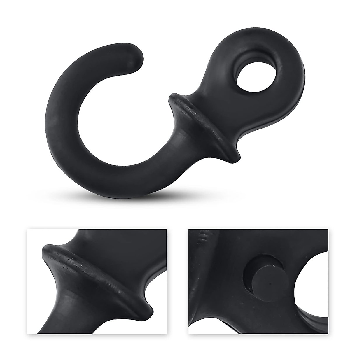 4PCS Archery String Stabilizer Monkey Tail Type Rubber Compound Bow String Damper Shock Absorber Bowstring Accessory(Black)