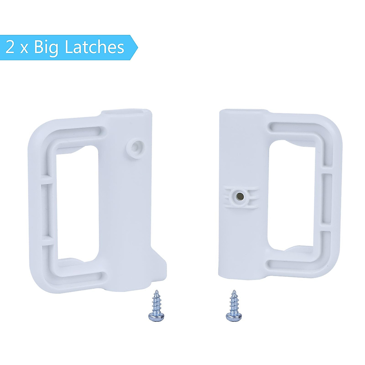 KISKIZ Retractable Baby Gates Extra Wide Baby Gate Replacement Parts Kit Retractable Dog Gate Full Set Wall Mount Accessories Extra Long Baby Gate Hardware with Brackets, Latches, Hooks, Screws, White