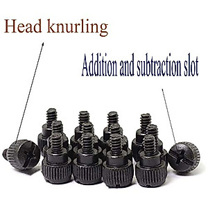 Pro Bamboo Kitchen 60pcs #6-32x5mm Desktop Computer PC Case Chassis Thumb Screws M3.5 Tool-Less Adjustment Thumbscrew Silver Nickel Plated