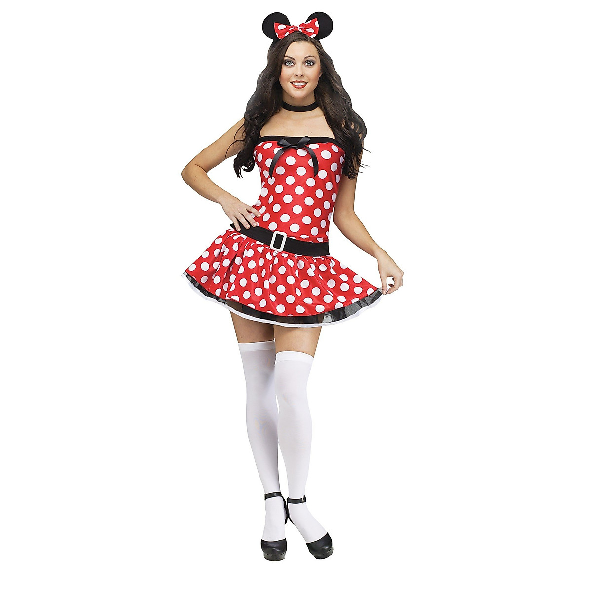 Fun World Costumes Women's Mousie Adult Costume, Red/White, Medium/Large