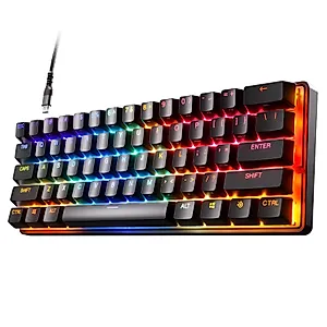 SteelSeries New Apex 9 Mini – HotSwap Optical Mini Keyboard – 60% Compact Design – Optical Switches – RGB Customization – Aluminum Alloy Frame – Double Shot PBT Keycap