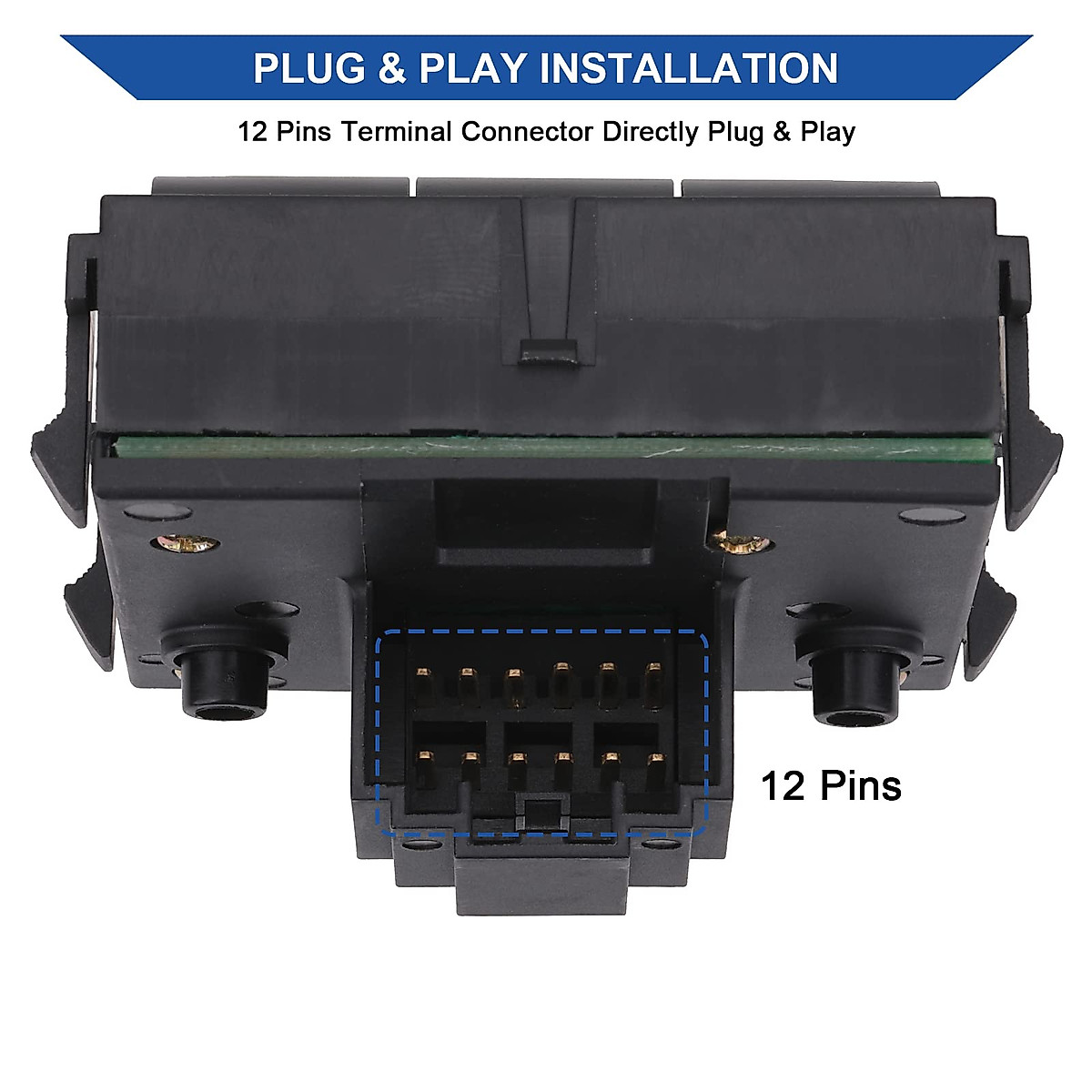 Obaee Overhead Console Sunroof Switch Power Rear Sliding Window Control Compatible with Ford F150 F250 F350 F450 F550 Super Duty 2009 2010 2011 2012 2013 2014 2015 2016 2017 Replaces OEM 9L3Z15B691DA