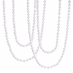 BeautyMood 2 Pcs Pearl Necklace, Stylish Long Pearl Chain for Clothing, Clothing Accessories Bead Accessories (White)