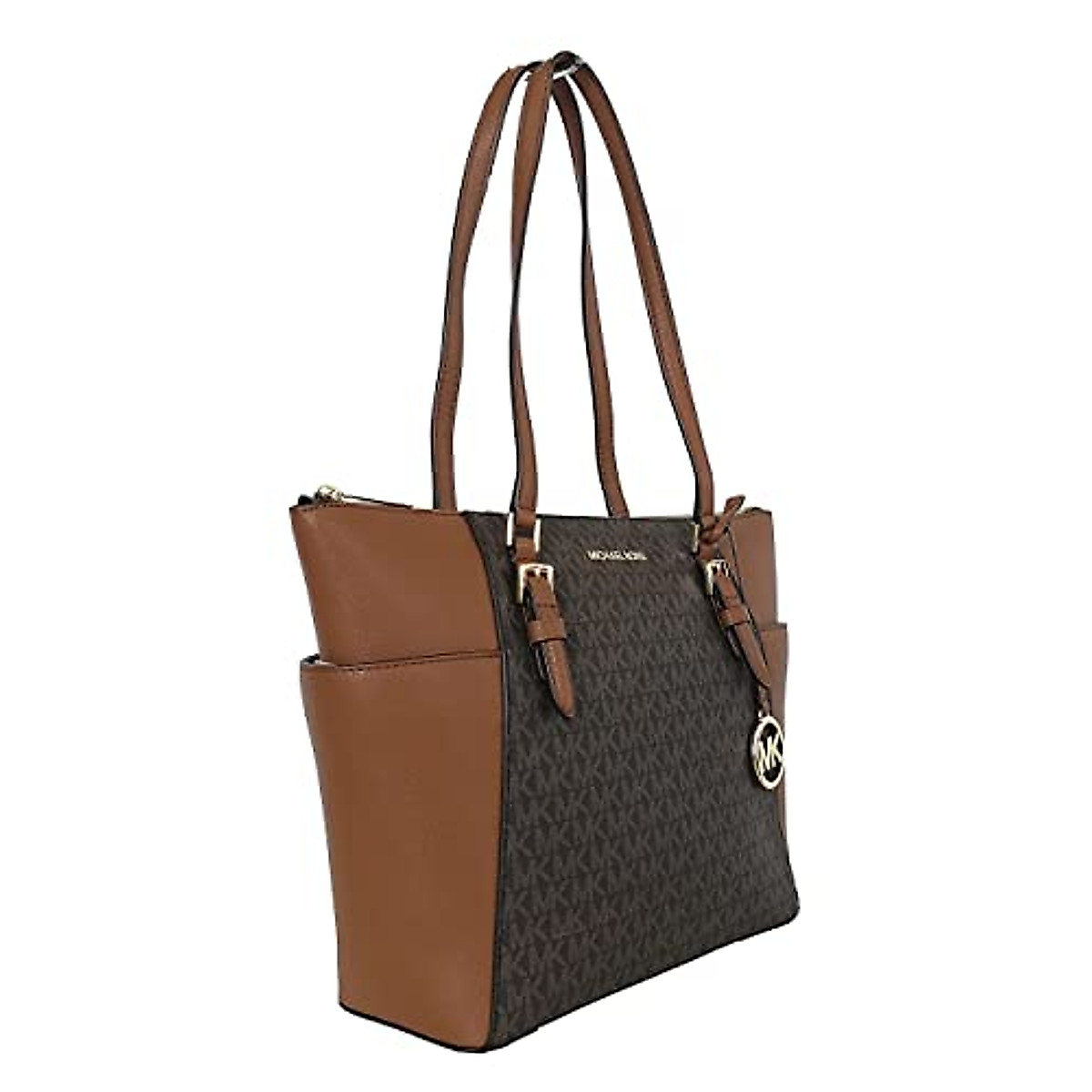 Michael Kors Charlotte Signature Large Top Zip Tote - Brown