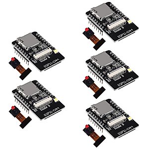 DWEII 5PCS ESP32-CAM Camera Module WiFi Bluetooth Development Board ESP32 Wireless OV2640 Camera Module