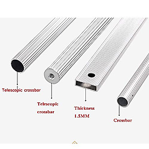 Wardrobe Lifter, Pull-Down Adjustable Width Hanger for Home Closet, Save Space, Light Storage System with Aluminum Pole, Silver, Load 30KG (Size : 450-600mm)