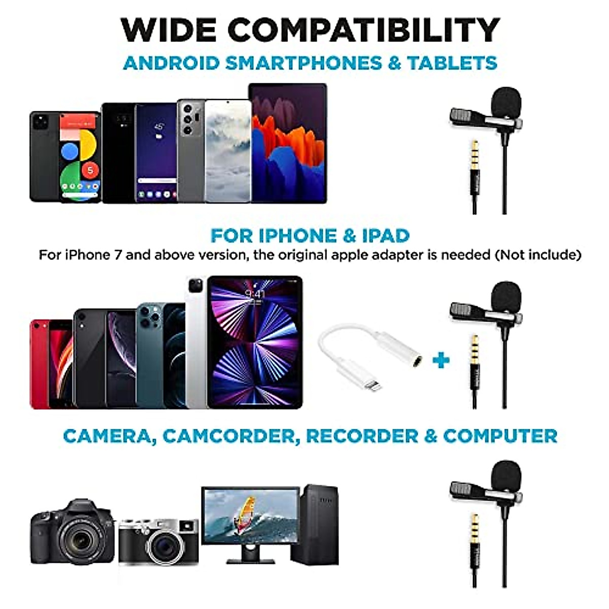 Bower Lavalier Microphone, Black