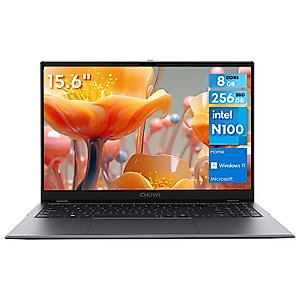 CHUWI GemiBook Plus Laptop 15.6'', 256GB SSD 8GB RAM,12th Gen Intel N100 (Up to 3.4GHz), Windows 11 Laptops, 1TB SSD Expend, FHD 1920 * 1080, HDMI, WiFi 6, BT5.2, Webcam, 38WH, Speakers,USB 3.0