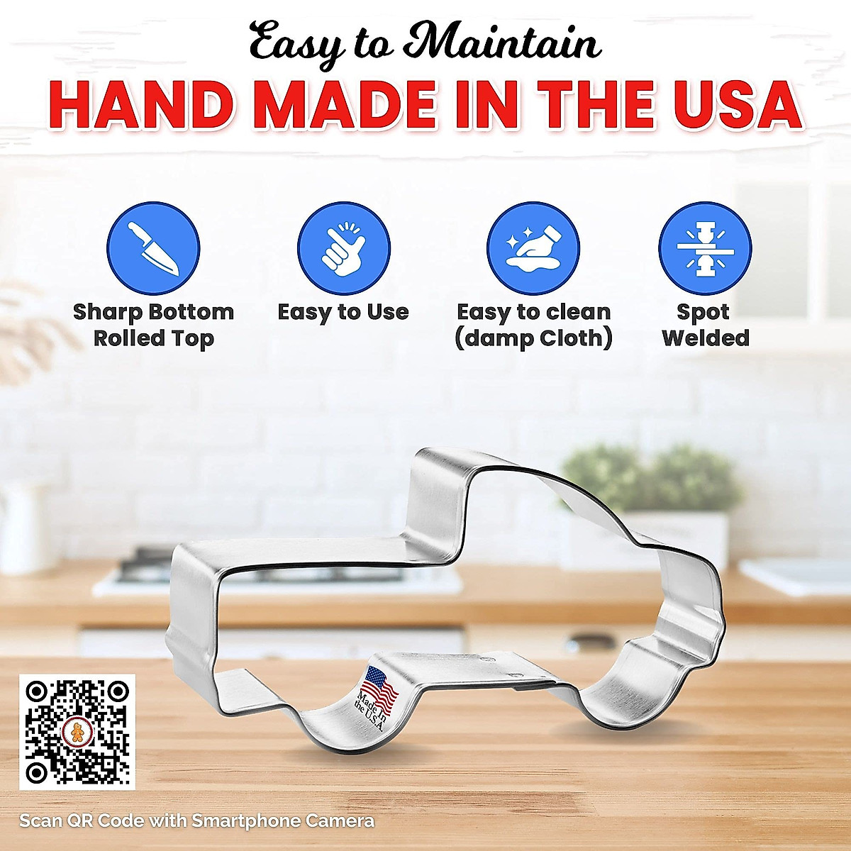 Pick Up Truck Cookie Cutter 4 Inch – Made in the USA – Foose Cookie Cutters Tin Plated Steel - Pick Up Truck Cookie Mold