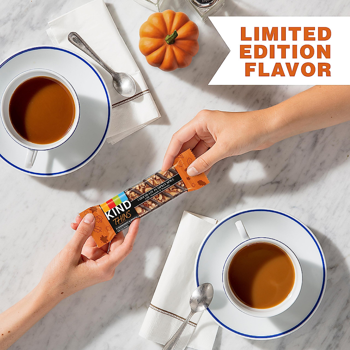 KIND THINS Chocolate Pumpkin Spice with Almonds & Peanuts, Gluten Free, 100 Calorie, Healthy Snacks (Pack of 1, 10 Count Total)