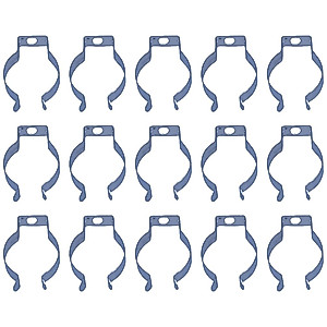 Cabilock 100Pcs LED T8 U Clips Holder Bracket Fluorescent Tube Stainless Steel Lamp Support Lampholder Pipe Clamps for 8FT LED Light Bulbs