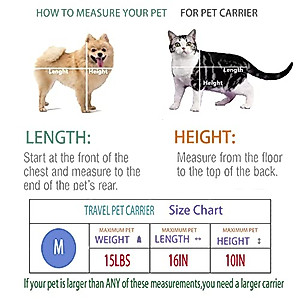 ROSEBB Cat Carrier Dog Carrier Pet Carrier Cat Bags for Small Medium Cats Dogs Puppies of 15 Lbs,of Airline Approved Small Dog Bag Soft Sided,Collapsible Travel Puppy Carrier (Medium, Pink)