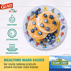 Glad for Kids Sesame Street Pals 8.5” Paper Plates | Sesame Street Paper Plates, Kids Snack Plates | Sesame Street Pals Paper Plates for Everyday Use, 8.5” Paper Plates 20 Ct