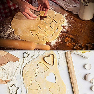 Cookie Cutters Biscuit Shapes Set, 12PCS Cookie Pastry Fruit Vegetables Stainless Steel Molds Cutters | Heart Star Circle Flower Shaped Mold Cookie Cutters For Halloween Christmas Valentine