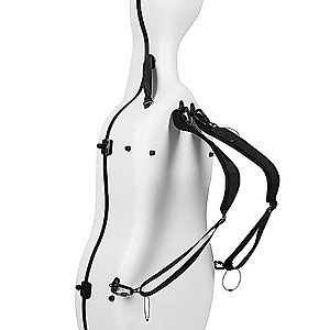 4/4 Full Size Cello Case, 4K Carbon Fiber Hard Shell Backpack, also Fits for 3/4, Ultralight as 5.7 LB Only, with Hygromether and Accessory Bag, Sturdy, Portable and Waterproof (Matte White)