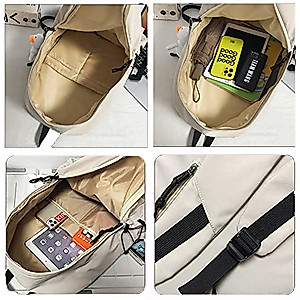 Elsegeod Laptop Backpacks for Travel School College Work，School Backpack Anti Theft Travel Daypack Large Bookbags for Teens Girls Women Students,Black