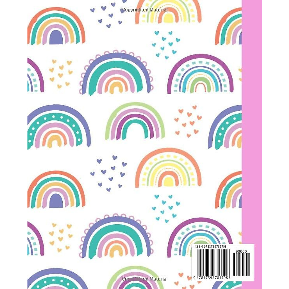 Cute Composition Notebook: Pretty Colorful Rainbow Journal, for Kids, Teens and Adults, Soft Cover, 100 Pages, 7.5 x 9.25 Inches Wide-Ruled Lined | Composition Notebooks School Supplies
