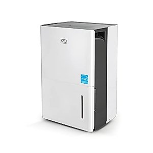 BLACK+DECKER 4500 Sq. Ft. Dehumidifier with Built-In Drain Pump for Continuous Drainage, for Large Spaces and Basements, Energy Star, Digital, BD50PMWSA, White