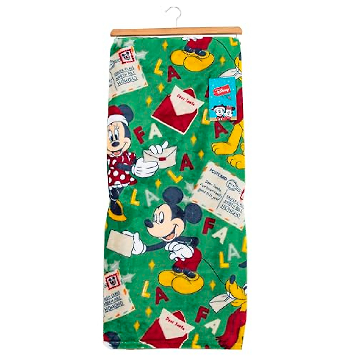 Northwest Mickey Mouse Silk Touch Throw Blanket, 50" x 70", Dear Santa