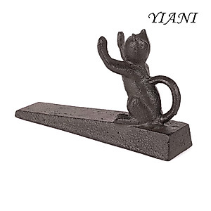 YIANI Door Stopper- 10015651-V1-Cast Iron Cat Scratching Door Stopper (Set of 1)