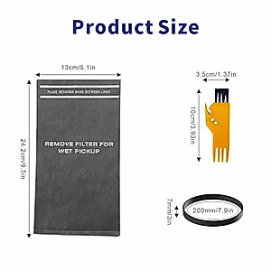 8 Pack 9-38737 Dust Cloth Filter Bags are compatible with most of Craftsman 2.5 gallon Shop Vac Filters Powerhead Bucket Vac,Part # 9-38737/CMXZVBE38737