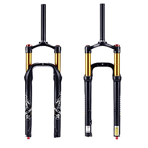 BUCKLOS 26 inch MTB Air Fork Snow Fat Mountain Bike Fork Travel 120mm, Rebound Adjustment Bicycle Front Forks for 4.0" Tire Disc Brake.