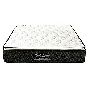 Swiss Ortho Sleep 12 inch Plush Pillow Top & Individually Wrapped Pocket Coils Innerspring - Green Foam Certified, Full, White