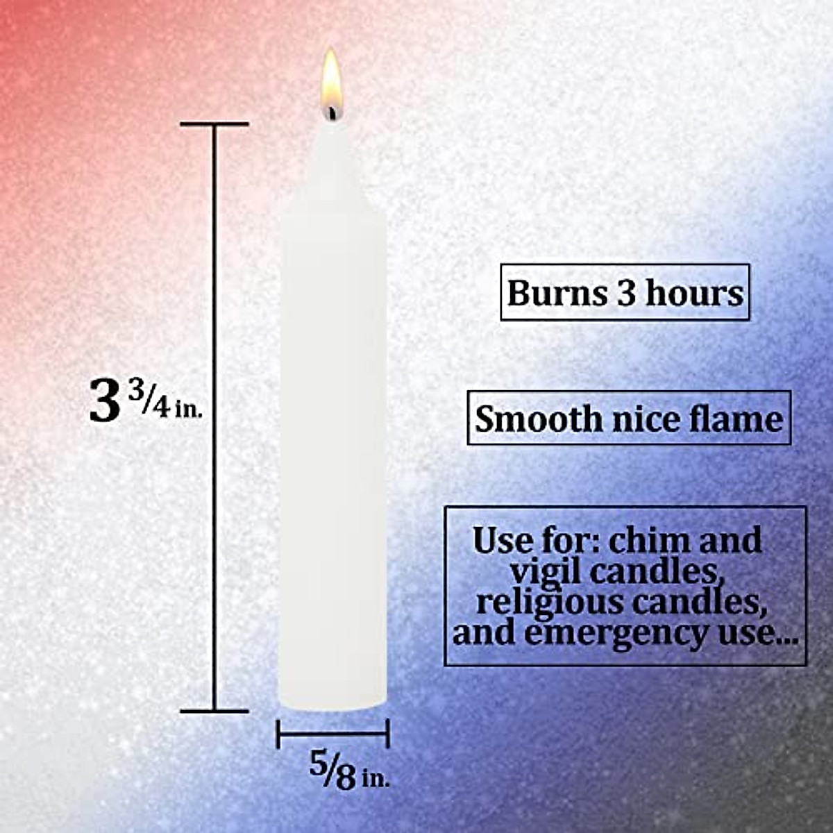 4 Inch Candles Small White Spell Candles Short Taper Candle Vigil Candle Chime Candles Burn up to 3 Hours 20Pk for Religious Candles Faith Prayer and Meditation