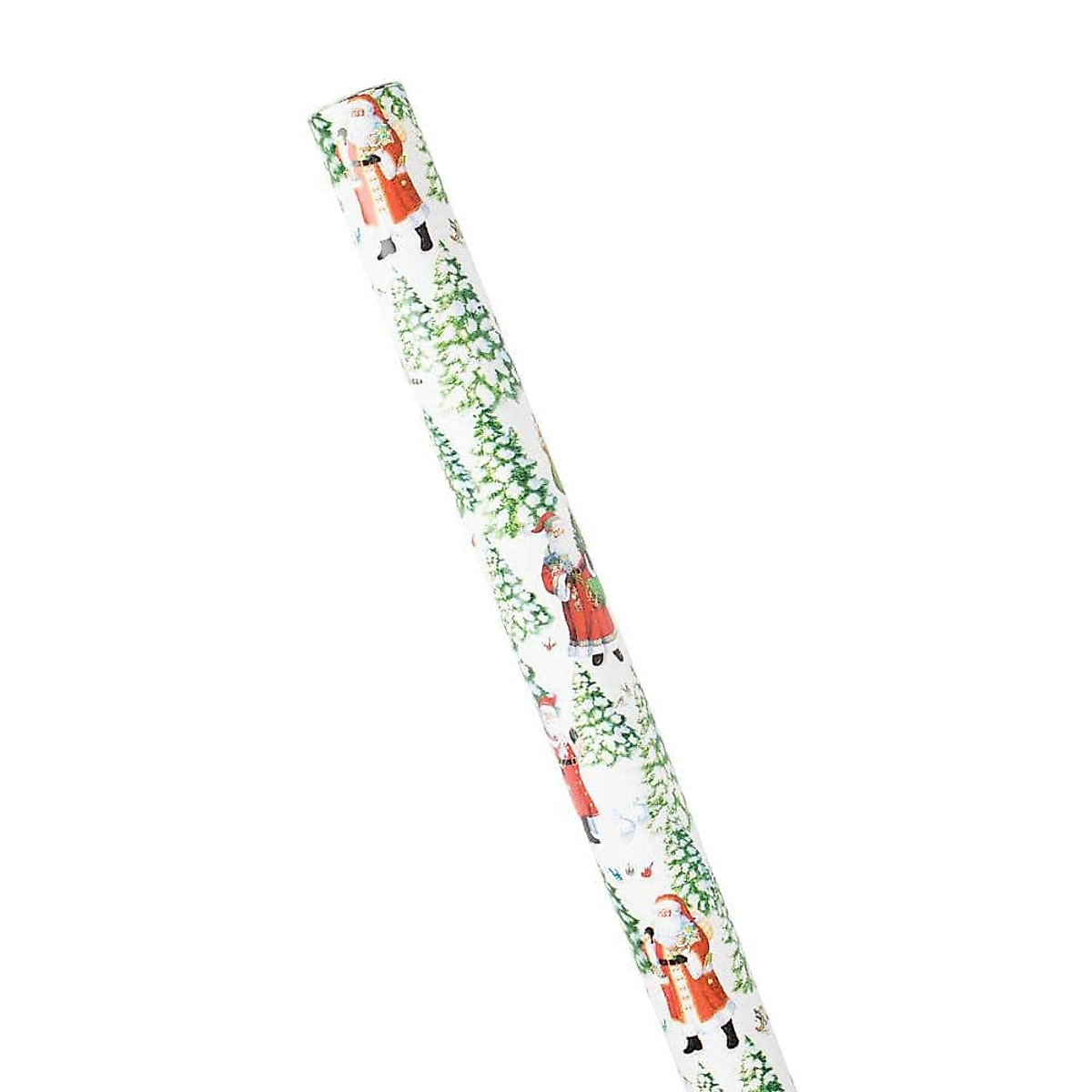 Caspari Woodland Santa Gift Wrapping Paper - 30 in. x 8 ft. Roll