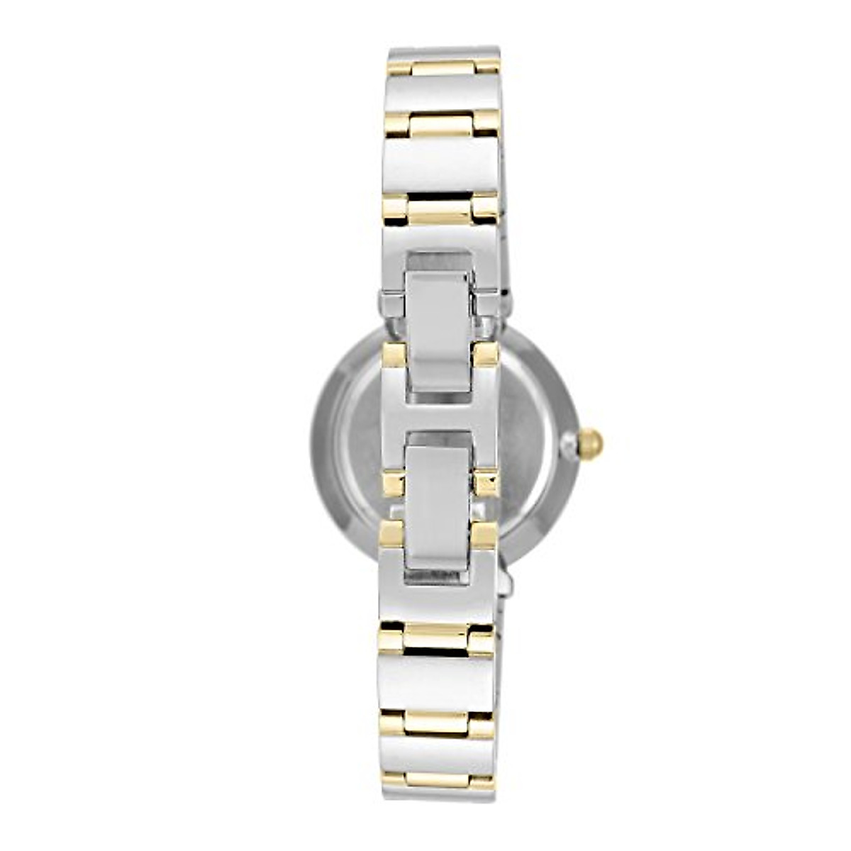 Anne Klein Women's AK/2435SVTT Diamond-Accented Two-Tone Bracelet Watch