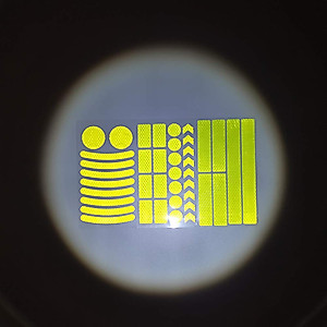 42Pcs Reflective Stickers, Reflective Helmet Bicycle Stickers， Reflective Decals, BikeReflective Tape, NightSafety StickersforBicycle, Wheelchairs, Motorbike, Helmet, Scooter (Green)