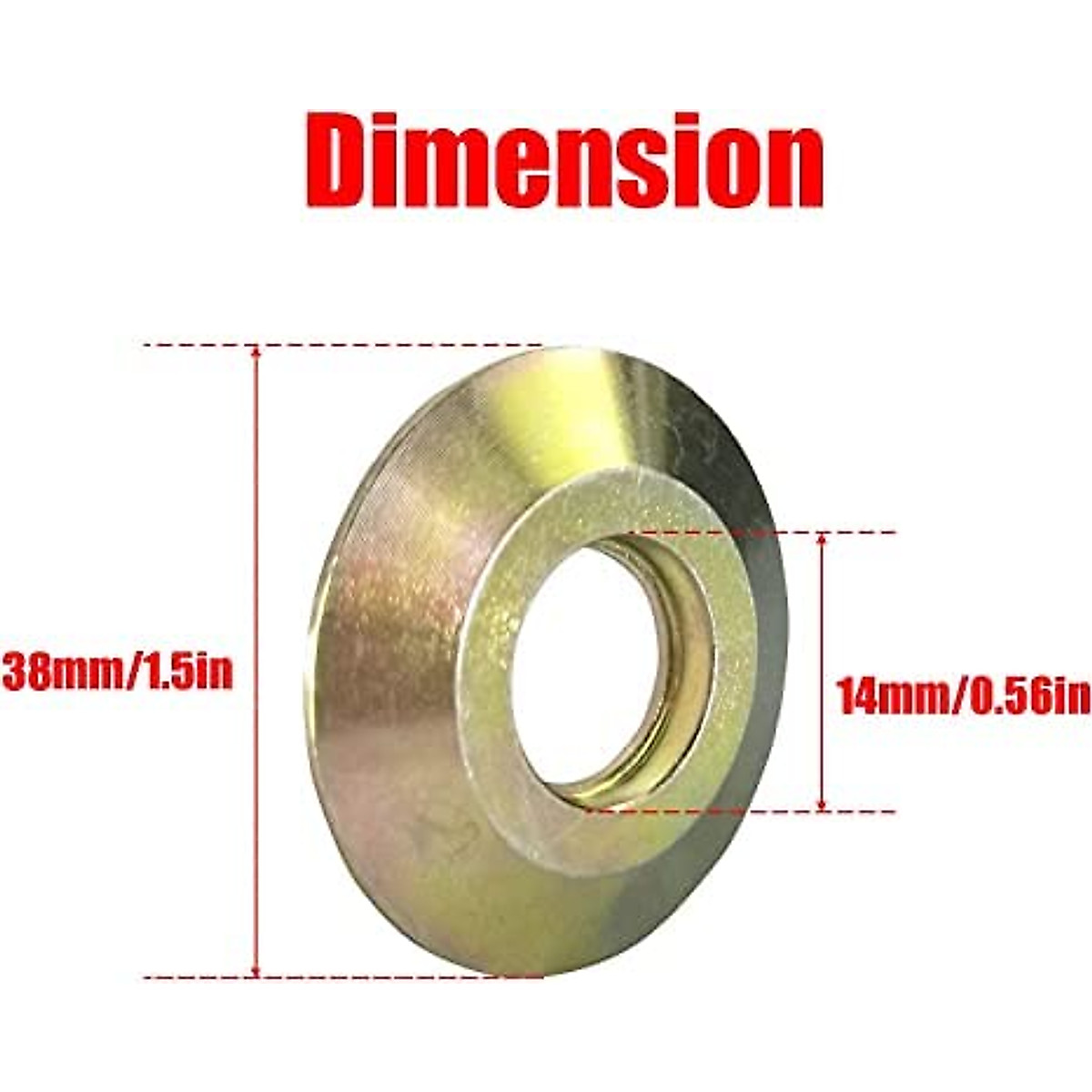 Swimcare Swimming Pool Brass Anchor Collar Flange Beauty Disc Rings Compatible with Swimming Poor Safety Cover Deck Anchors 10 Pack Yellow (Pack of 1)