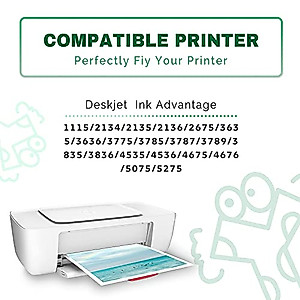 YATUNINK Remanufactured 664xl Ink Cartridge Replacement for HP 664XL 664 XL Black/Color Ink F6V30A F6V31A for DeskJet 1115 2135 3635 2138 3636 3638 4535 4536 4538 4675 4676 4678 Printer (2Pack)