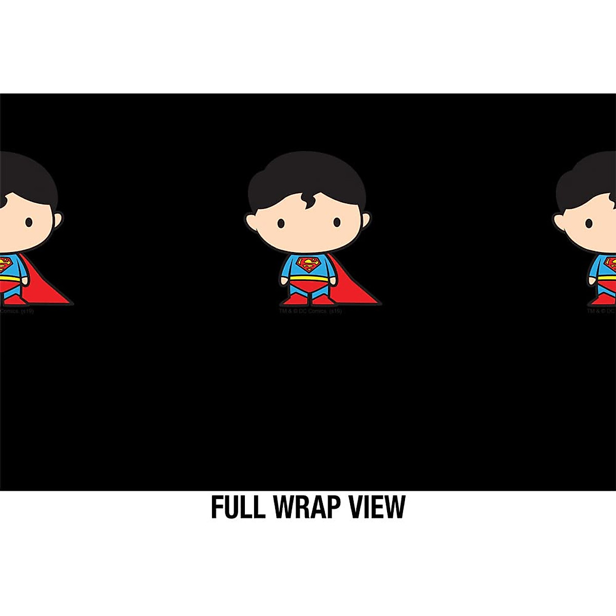 Superman OFFICIAL Superman Cute Chibi Character Pattern 18 oz Insulated Water Bottle, Leak Resistant, Vacuum Insulated Stainless Steel with 2-in-1 Loop Cap