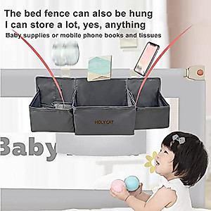 Holy Cat Hanging Baby Diaper Caddy Organizer with Paper Pocket for Changing Table Crib Playard Organization Nursery Organization Hanging Nursery-Grey…