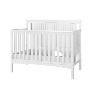 Child Craft Scout 4-in-1 Convertible Crib, Baby Crib Converts to Day Bed, Toddler Bed and Full Size Bed, 3 Adjustable Mattress Positions, Non-Toxic, Baby Safe Finish (Matte White)