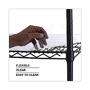 Alera SW59SL3618 Shelf Liners for Wire Shelving, Clear Plastic, 36w X 18d, 4/pack