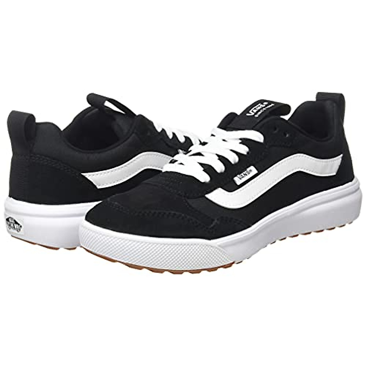 Vans Unisex Range Exp Suede Canvas Sneaker - Black/White 8