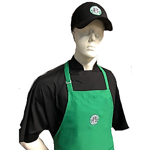 Ultimate Aprons Beautiful Green Apron Center Pocket Embroidered Logo Patch (Big & Tall 2X)