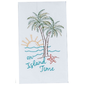 Kay Dee Designs A8555 Palm Tree Embroidered Flour Sack Towel