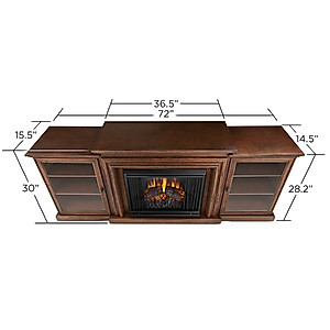 Real Flame 7740/e 7740E Frederick Entertainment Center with Electric Fireplace, Large, Chestnut Oak