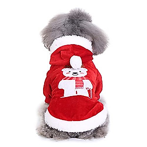 Pet Clothes for Small Dogs Tutu Bow Tie Christmas Dog Holiday Clothing Coat Sweater Casual Doggy Pullover Jacket Apparel