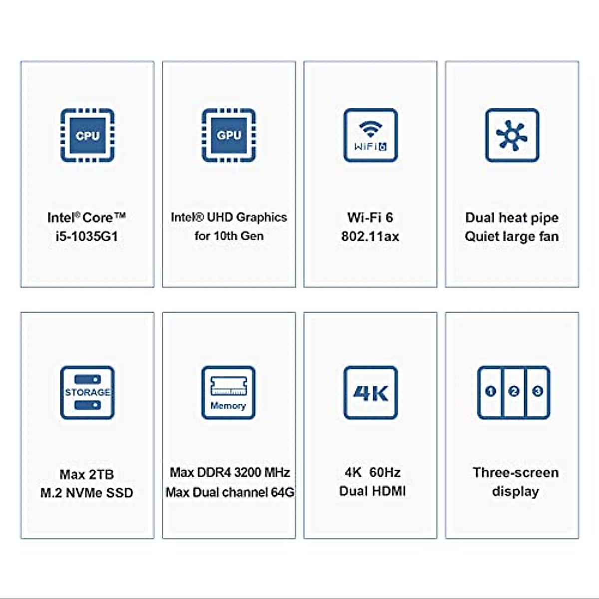 Beelink SEi10 Mini PC,10th Generation Intel Ice Lake i5-1035G1 Processor(up to 3.6 GHz),Mini Computer with 16GB DDR4 RAM/500GB SSD,4K FPS/WiFi 6/BT5.2/Support Auto Power On