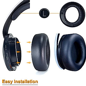 PS5 Ear Cushion - defean Replacement Ear Pads Pillow Cover Compatible with Sony ps5 Wireless Headphone, Pulse 3D Wireless Headset, Softer Protein Leather, High-Density Noise Cancelling Foam