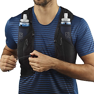 Salomon Advanced Skin 12 Set Unisex Trail Running Vest Backpack, Black, Small