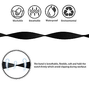 IFCASE Nylon Arm/Ankle Band for Apple Watch 41mm 40mm 38mm iWatch Series 8 7 6 5 4 3 2 SE Strap, Women Men Sport Workout Armband or Ankleband (Black)