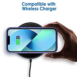 JETech Case Compatible with iPhone 13 Mini 5.4-Inch, Shockproof Phone Bumper Cover, Anti-Scratch Clear Back (Purple)