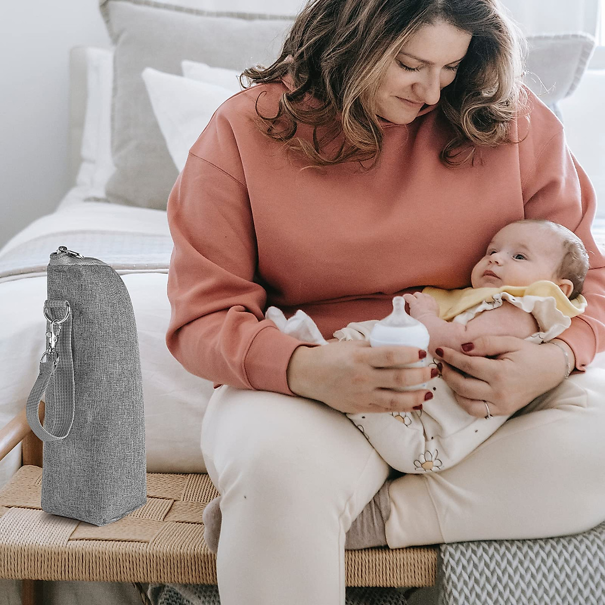 Accmor Baby Bottle Cooler Tote Bags, Insulated Breastmilk Cooler Bag, Nursing Bottle Cooler Warmer Bag for Nursing Mom Daycare Travel